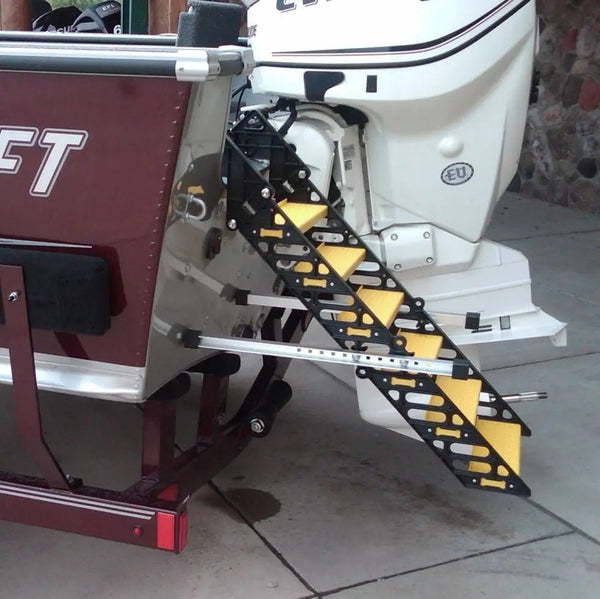 Dog Ladder for Fishing Boats - Gunwale/Lip-Mount Dog Ramp - WaterDog ...